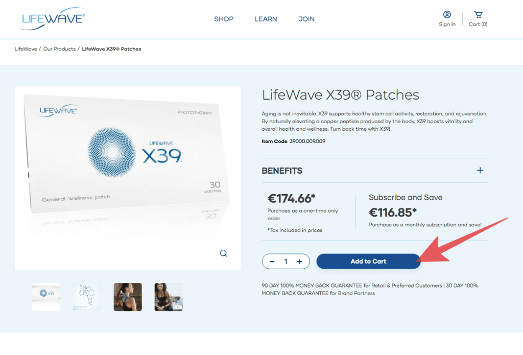 Comprar o Adesivo X39 - Adesivos X39 Lifewave